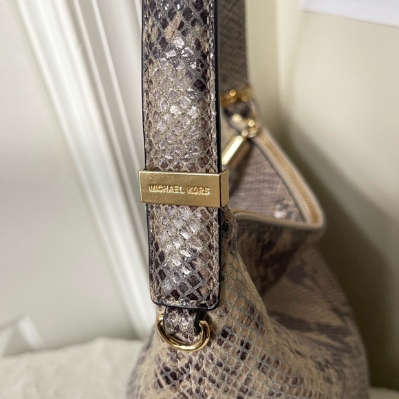 MICHAEL Michael Kors | Bags | Michael Kors Snake Print Shoulder Bag ...